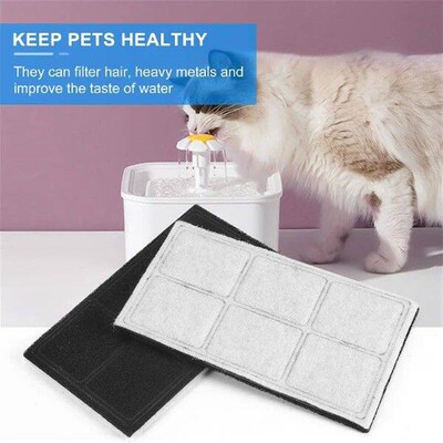 6 Pcs Water Fountain Filters Replacement for Drinkwell
