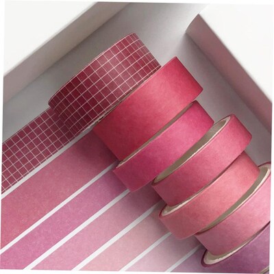 8pcs/lot Fall Rainbow Masking Washi Tape Set Crafts 手账胶带