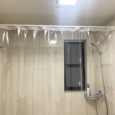 Shower Curtain Transparent Bath Waterproof White Plastic浴帘
