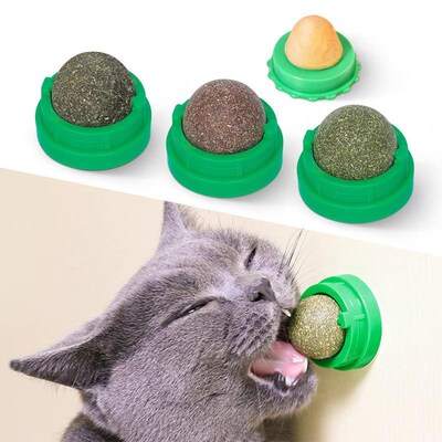 4pcs Catnip ball toys Premium Natural Catnip Silvervine
