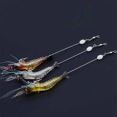 3PCS 9CM 7G Silicone Bait Shrimp Soft Plastic Artificial Sof