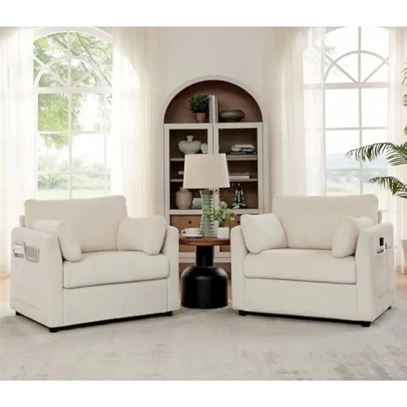 Modern Accent Chair Living Room Chairs in Corduroy Fabric,Re