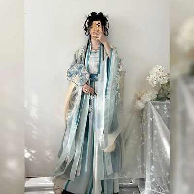 2025 Hanfu Fashionable Chinese style Dress with Embroidery a