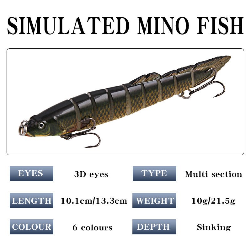 Luya bait, multi-stage fish simulation, loach nine section