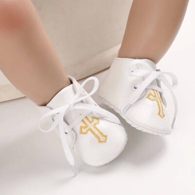 New White Baby Baptism Shoes Newborn Baby Fashion Toddler Sh
