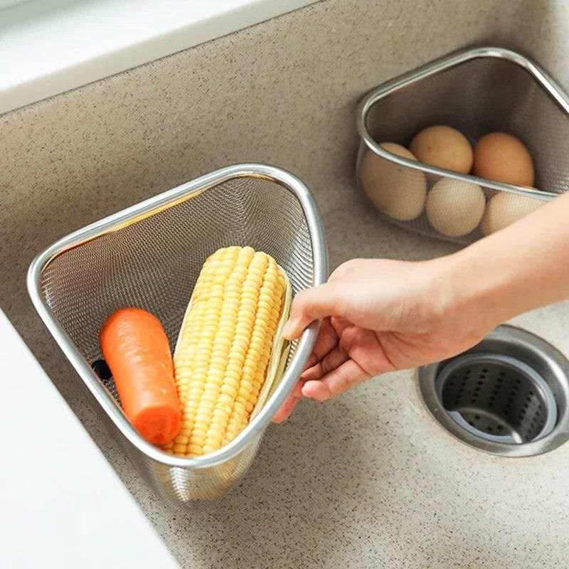 Stainless steel Kitchen Sink Filter Swan Drain Basket Garbag