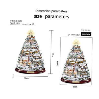 New Christmas Tree Music Box Snowman Window Glass Decoration