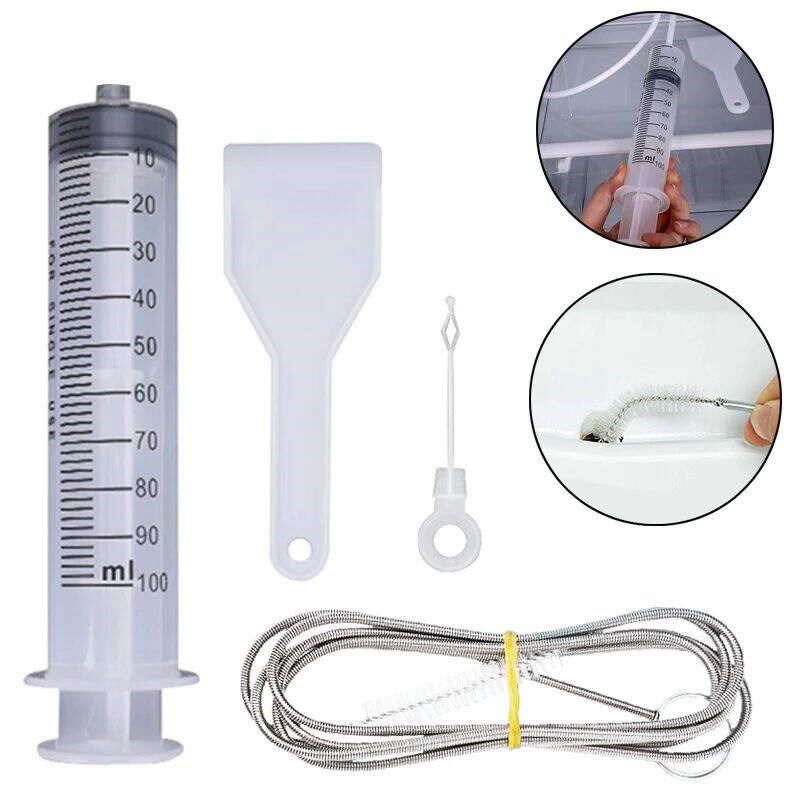 1/5pcs/Set Refrigerator Drain Hole Cleaning Kit Clog Remover