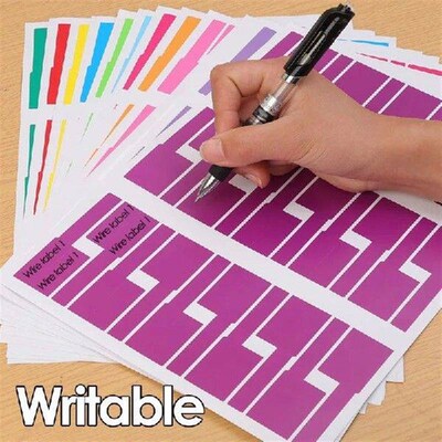480/240Pcs Cable Labels Useful Colorful Waterproof