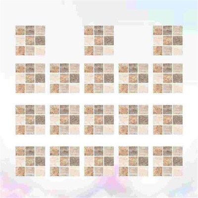Brown Stick on Wall Tiles Self Adhesive Floor 3d Wallpaper