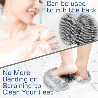 Shower Foot Scrubber Mat Back Washer Exfoliating Bath Wash P