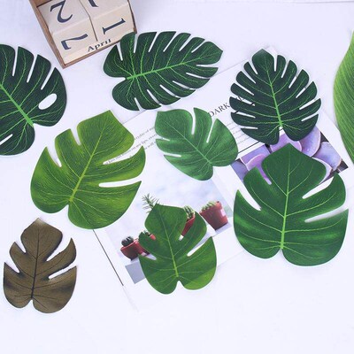 Artificial Plants Tropical Palm Leaves Hawaii Luau Su