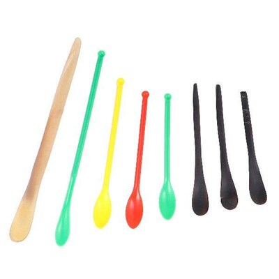 8pcs Portable Reagent Spoon Laboratory Sampling Scoop