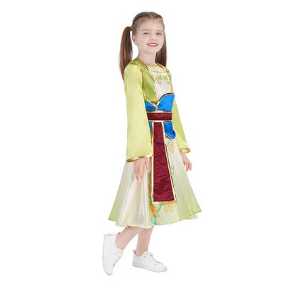 Mulan Princess Dress Up Dresses Kids New Movie Role Playing