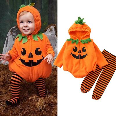 Setelan pakaian Halloween bayi, setelan pakaian lengan panja