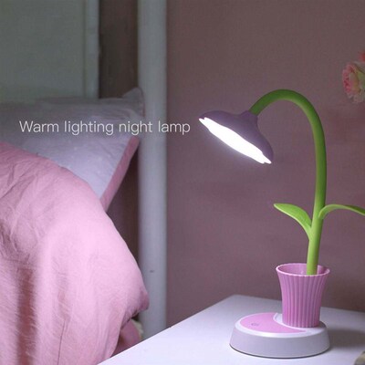 USB Chargeable LED Table Lamp 2 In 1 Sun Flower LED Desk La