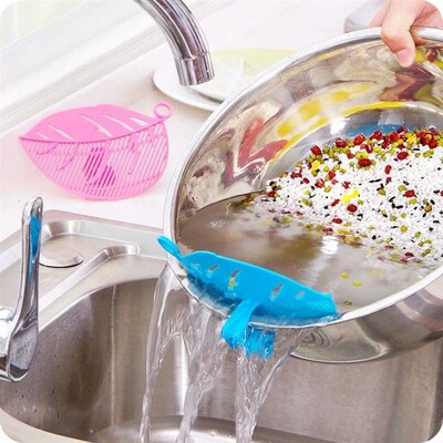 Pot Strainer plastic Crescent Pan Strainer with Handle for W