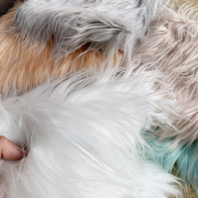 25x45cm 8cm Pile  Faux Fur Fabric For Patchwork Sewing Mater