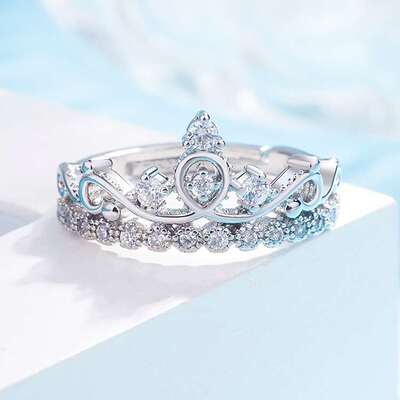 Japanese Simple Open Ring Diamond Ring Ring Ladies Fashion J