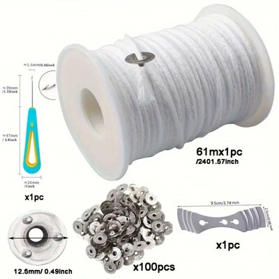 61 Meter Smokeless Candle Making Kit - Includes Mold Piercer