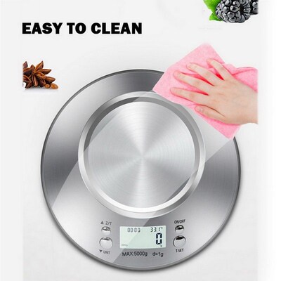 Food Scale Stainless Steel Digital Kitchen Weight with Remov