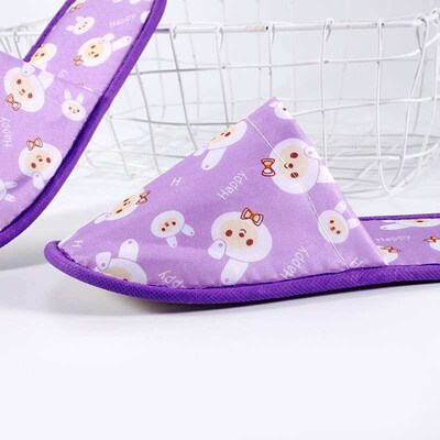 Disposable floral cloth slippers hotel homestay inn travel c