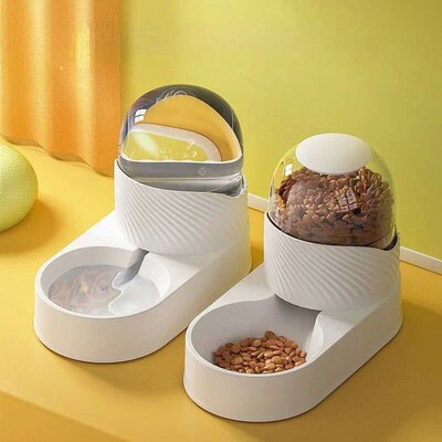 Pet Automatic Feeder Water Dispenser Set, Gravity Cat Food C