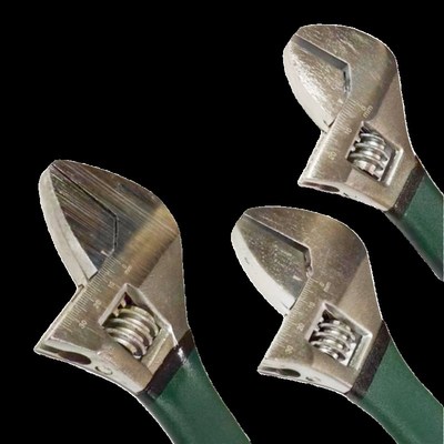 力世工具多功能大开口活动扳手 工具沾塑柄活口 工业重型板手