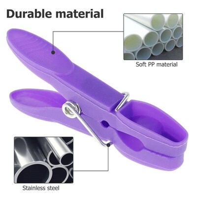 48pcs Clothes Pegs Strong Grip Clothespin Soft Plastic Cloth
