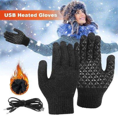 Motorcycle Bicycle Gloves Touch Screen Electric Heated