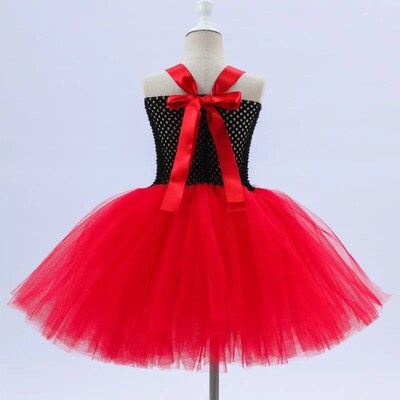 Girl Queen of Heart Cotume Kid Halloween Dre up Fancy Tutu D
