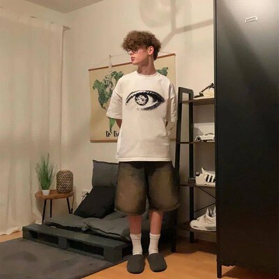 Men Tshirt Iris Tee Cotton Summer Short Sleeve ops Vintage H