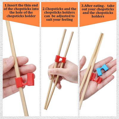 5/8PCS Reusable Chopstick Helpers Training Chinese Chopstick