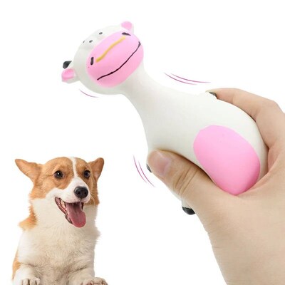 Soft Rubber Chew Toys Four Styles Squeaky Interactive Throwi