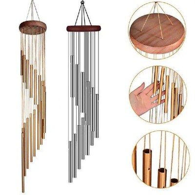 Nordic Classic Handcrafted Wind Chimes - 18 Tubes Metal