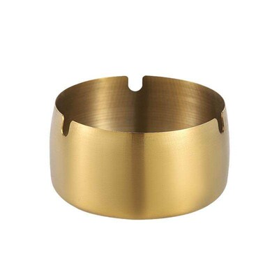 Creative Thickened Stainless Steel Ashtray for Home Living R