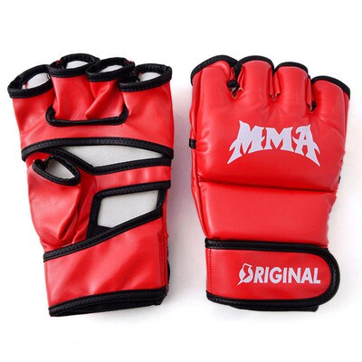 New.New Leather Half Finger Kids Children Karate Boxing Glov