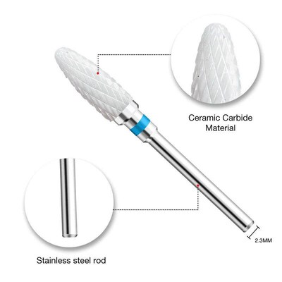 1pcs Ceramic Milling Cutter Nail Drill Bits Electric Manicur
