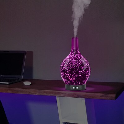 Aromatherapy Essential Oil Diffuser 3D Glass Vase Aroma Diff