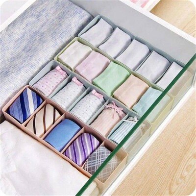 Useful PP Sundries Storage Box Storage Container Five Grid