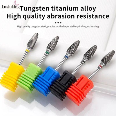 Tungsten Carbid Nail Drill Bits Electric Manicure Drill Acce