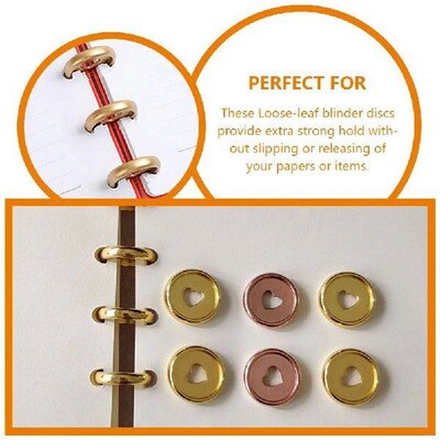 20 Pcs Pocket Book Mushroom Buckle Note Binders Disc