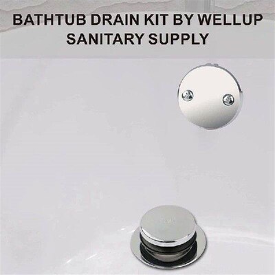 Chrome Tip Toe Bathtub Tub Drain Conversion Kit Assembly,