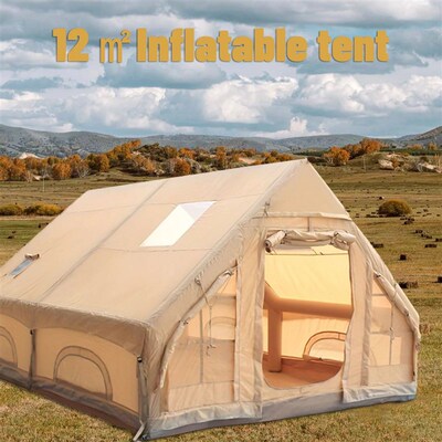 Inflatable camping tent 4-8 people with windows portable wat