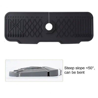 Silicone Faucet Drain Pad Upgraded Slope Design Drain Mat