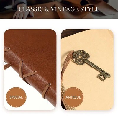 Journal Notebook Blank Travel Diary Vintage Writing Bound Pu