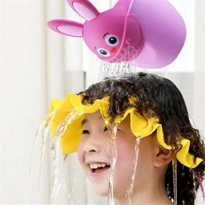 Baby Bath Waterfall Rinser Kids Shampoo Cup Cartoon Shower