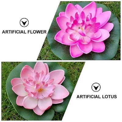 5 Pcs Artificial Floating Plants EVA Home Garden Decoration