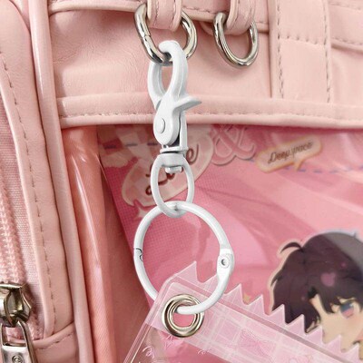 Clasp Band Keychain Accessory with Enamel Paint, Spray Paint