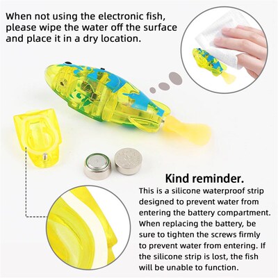 Interactive Robot Fish Toys for Cat/Dog,Activated Swimming i